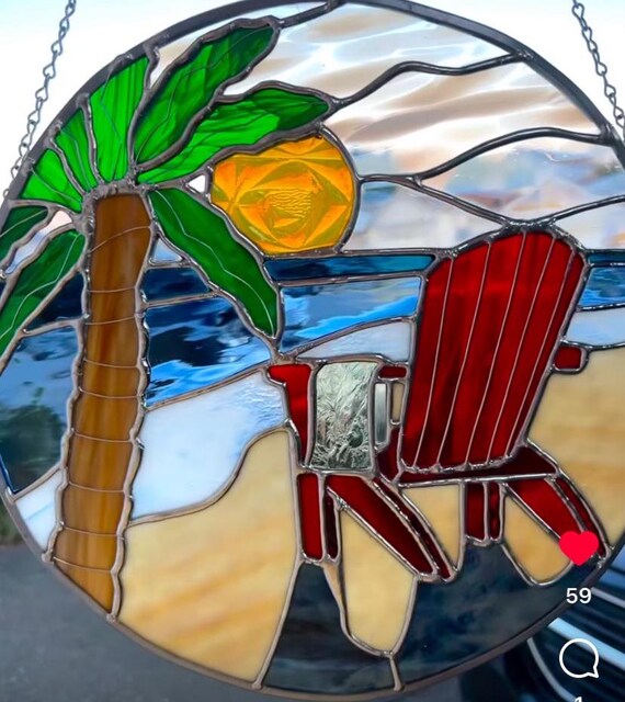 Beach Scene Stained Glass Patterns
