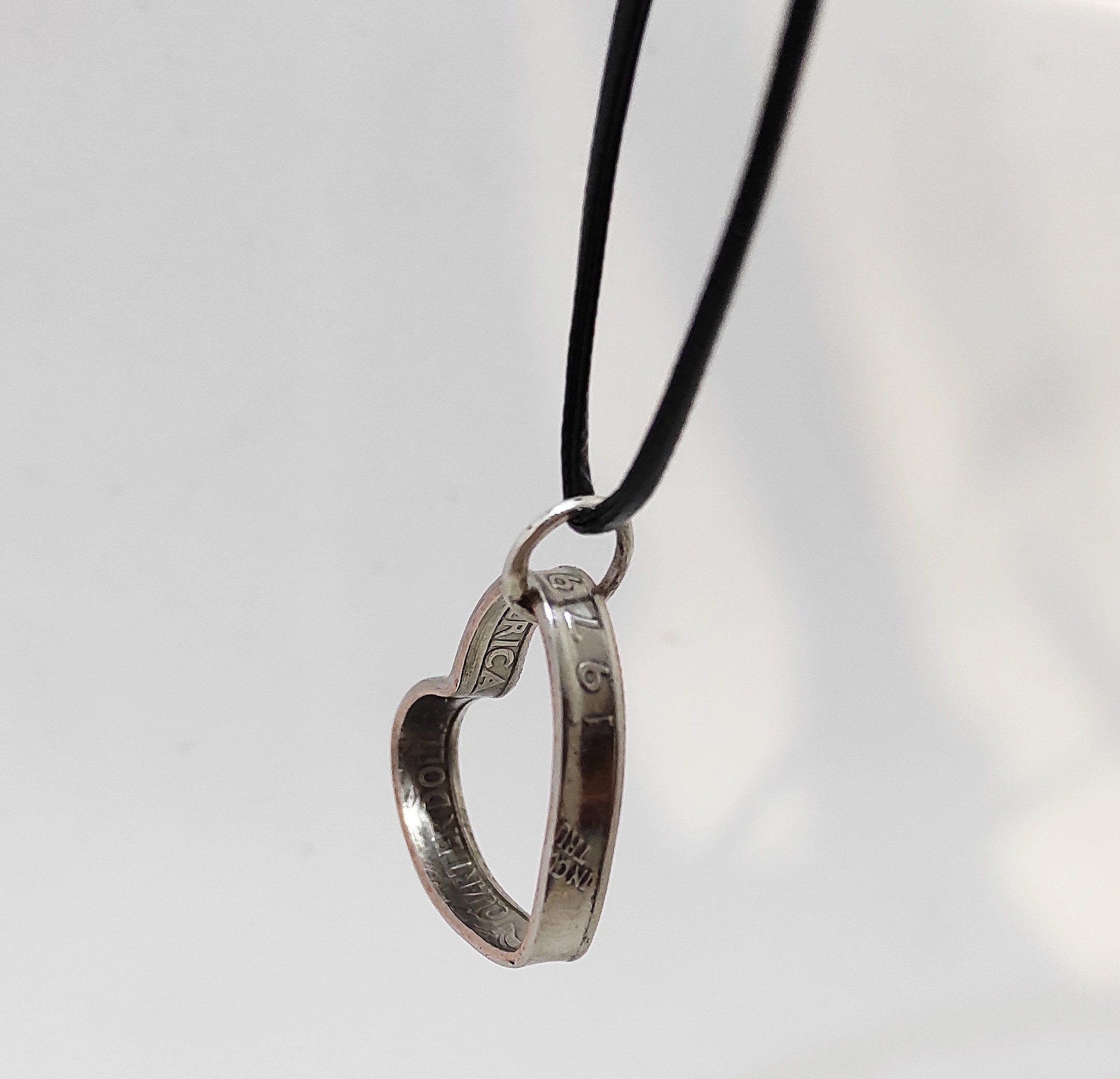 Heart Pendant Coinring American Quarter Dollar Coin Quarter - Etsy