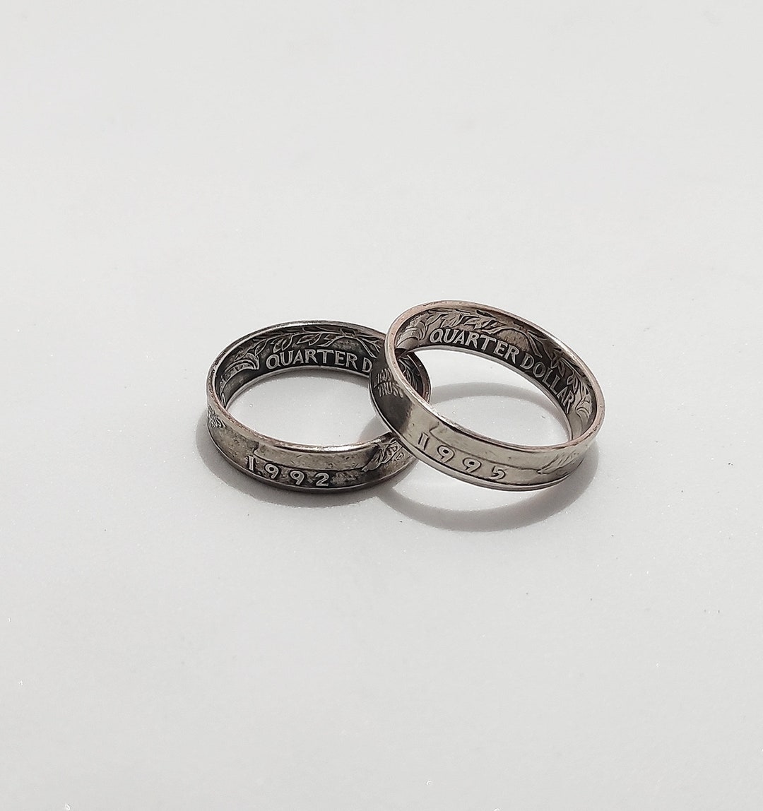 Coinring American Quarter Dollar Coin Quarter Dollar Coin Ring Date ...