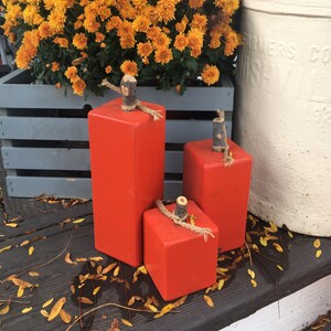 Wood Pumpkins, Fall Decor, Set of 3, Halloween Decorations, Fall Porch ...