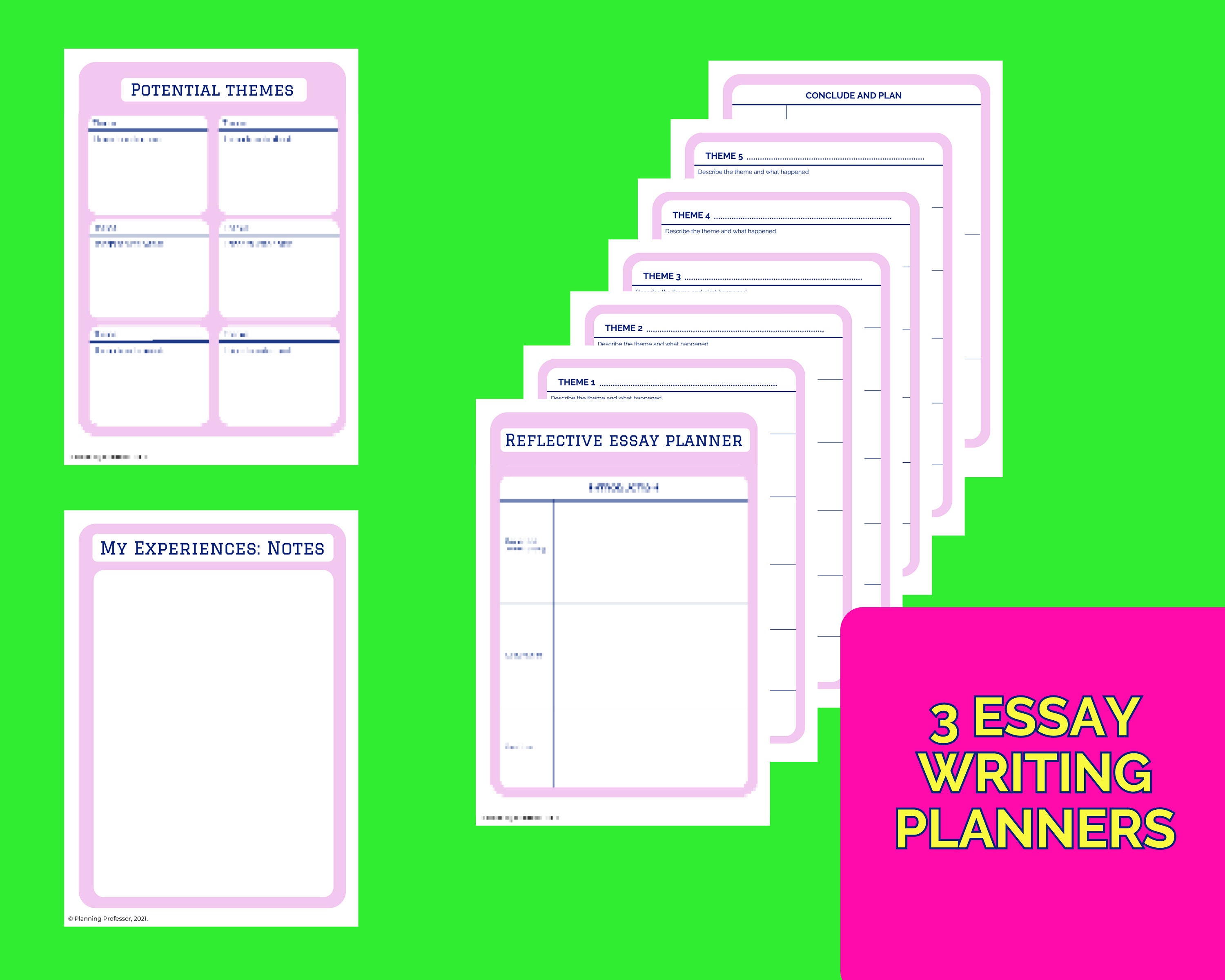 Reflective Essay Study Guide: College Writing Planner (fillable PDF) - Etsy