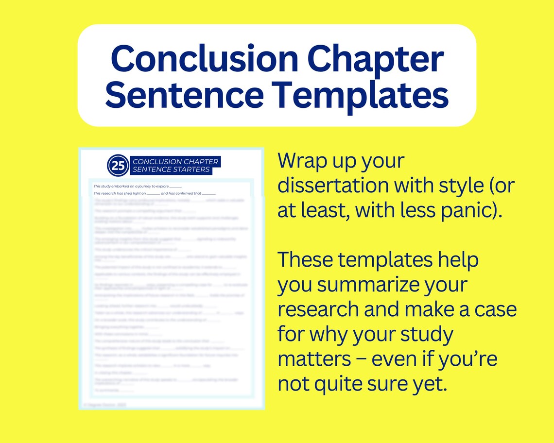 Dissertation Writing Bundle: Sentence Starters & Cheat Sheets - Etsy