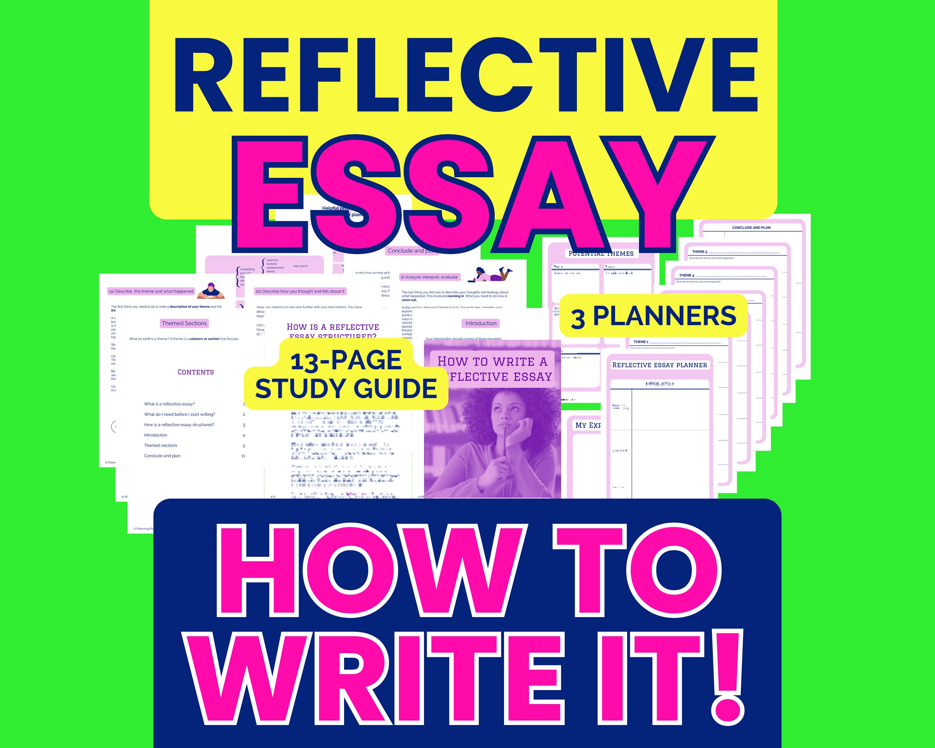 Reflective Essay Study Guide: College Writing Planner (fillable PDF) - Etsy