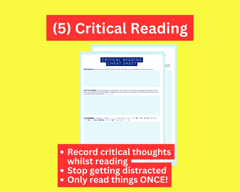 Grad School First Aid Kit: Cheat Sheets & Planners (PDF) - Etsy