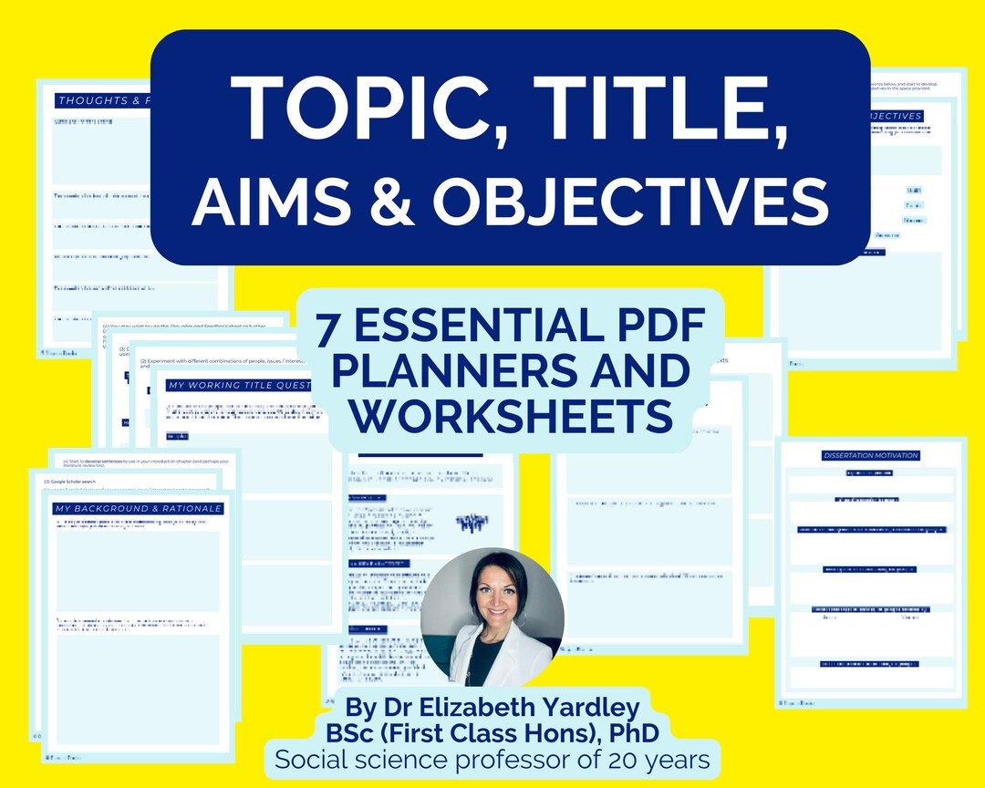 Masters Degree Planner Bundle for Dissertation Thesis, Start Your ...