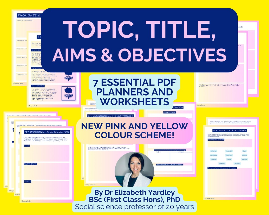 Dissertation Planner Bundle to Start Your Masters Degree or Phd ...