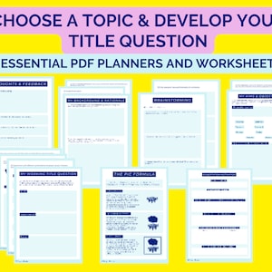 Phd Project Planner Pack | Planning Bundle of 46 Fillable and Printable ...