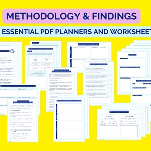 Phd Project Planner Pack | Planning Bundle of 46 Fillable and Printable ...