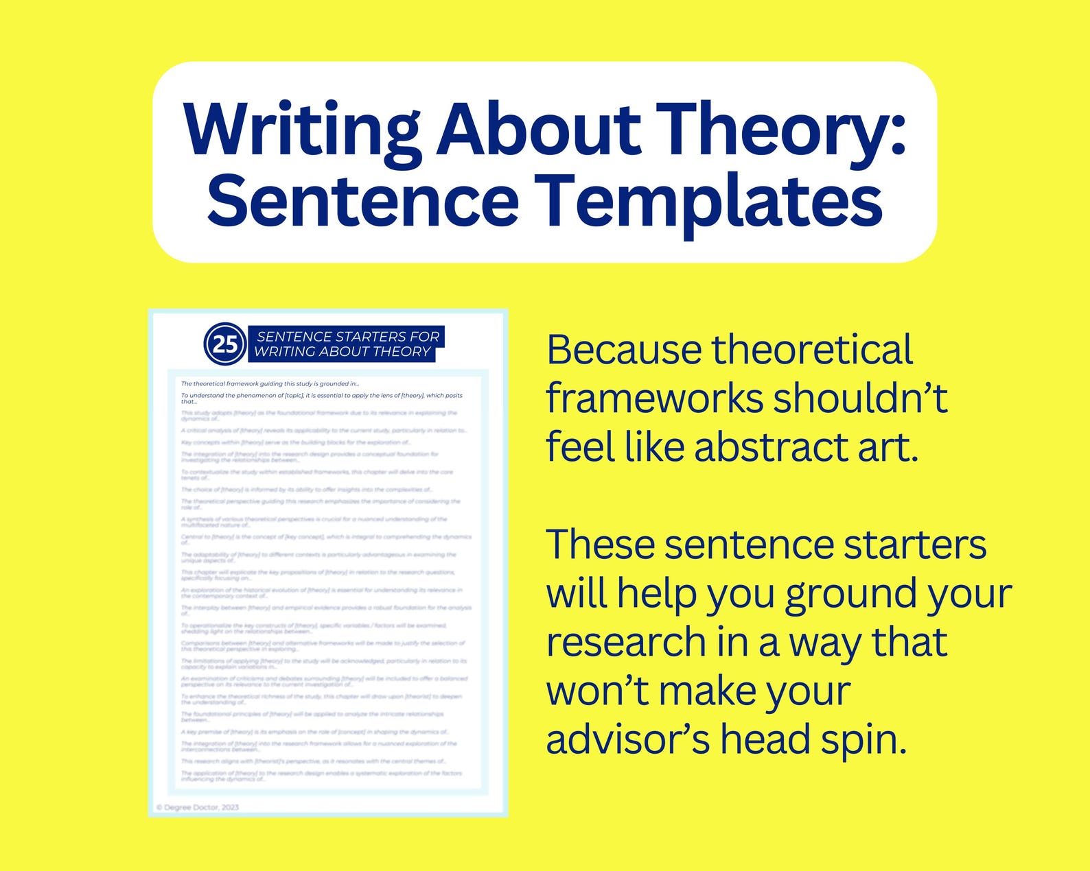 Dissertation Writing Bundle: Sentence Starters & Cheat Sheets - Etsy