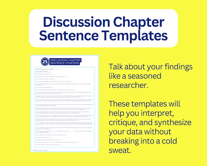 Dissertation Writing Bundle: Sentence Starters & Cheat Sheets - Etsy