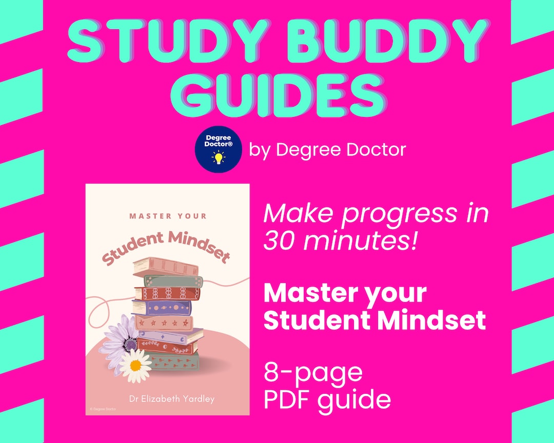 Study Buddy Student Motivation Mindset PDF Guide Tackle Negative ...