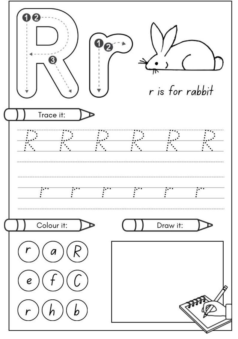 26 Printable Trace the Alphabet Worksheets. Preschool-kdg Phonics ...