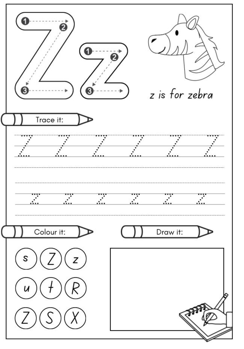 26 Printable Trace the Alphabet Worksheets. Preschool-kdg Phonics ...