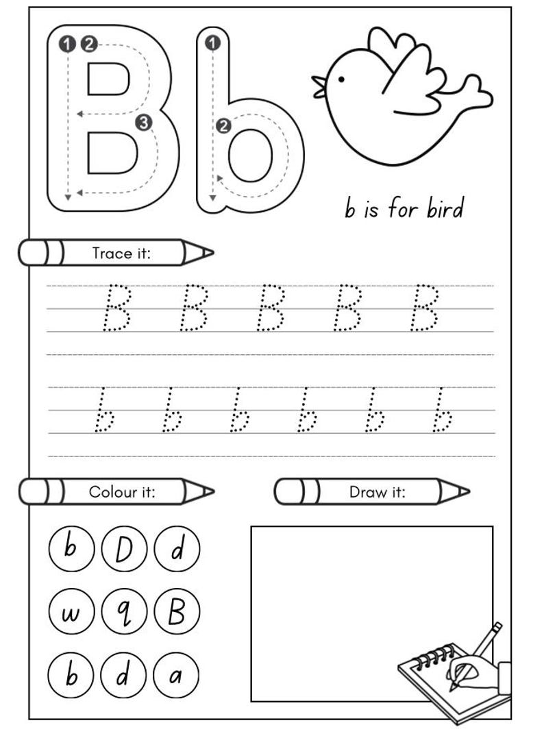 26 Printable Trace the Alphabet Worksheets. Preschool-kdg Phonics ...