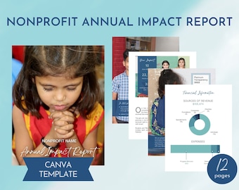 Nonprofit Annual Impact Report Template - Etsy