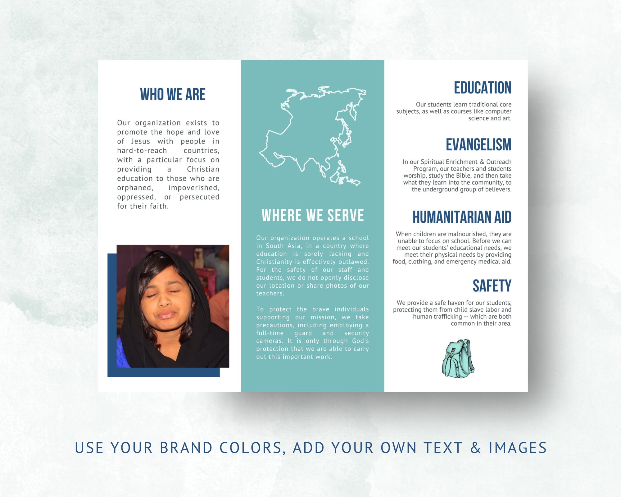 Tri-fold Brochure DIGITAL Template | Canva Template | Instant Digital ...
