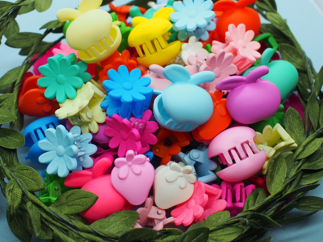 Cute Mini Hair Claw Clip, Cute Hair Claw Clips, Flower, Strawberry ...