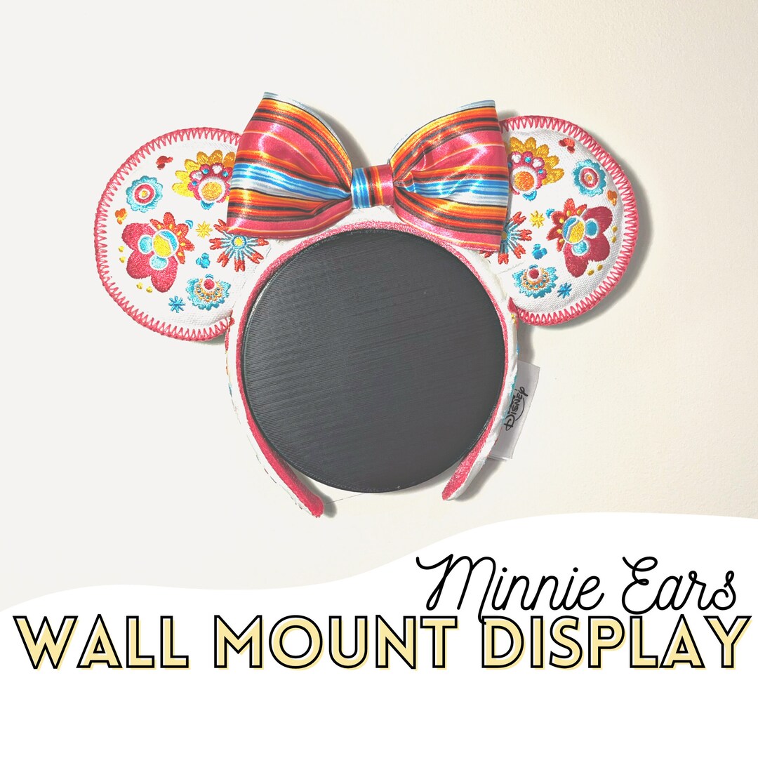 Black Flat Circle Disney Minnie Mouse Ear Display Wall - Etsy