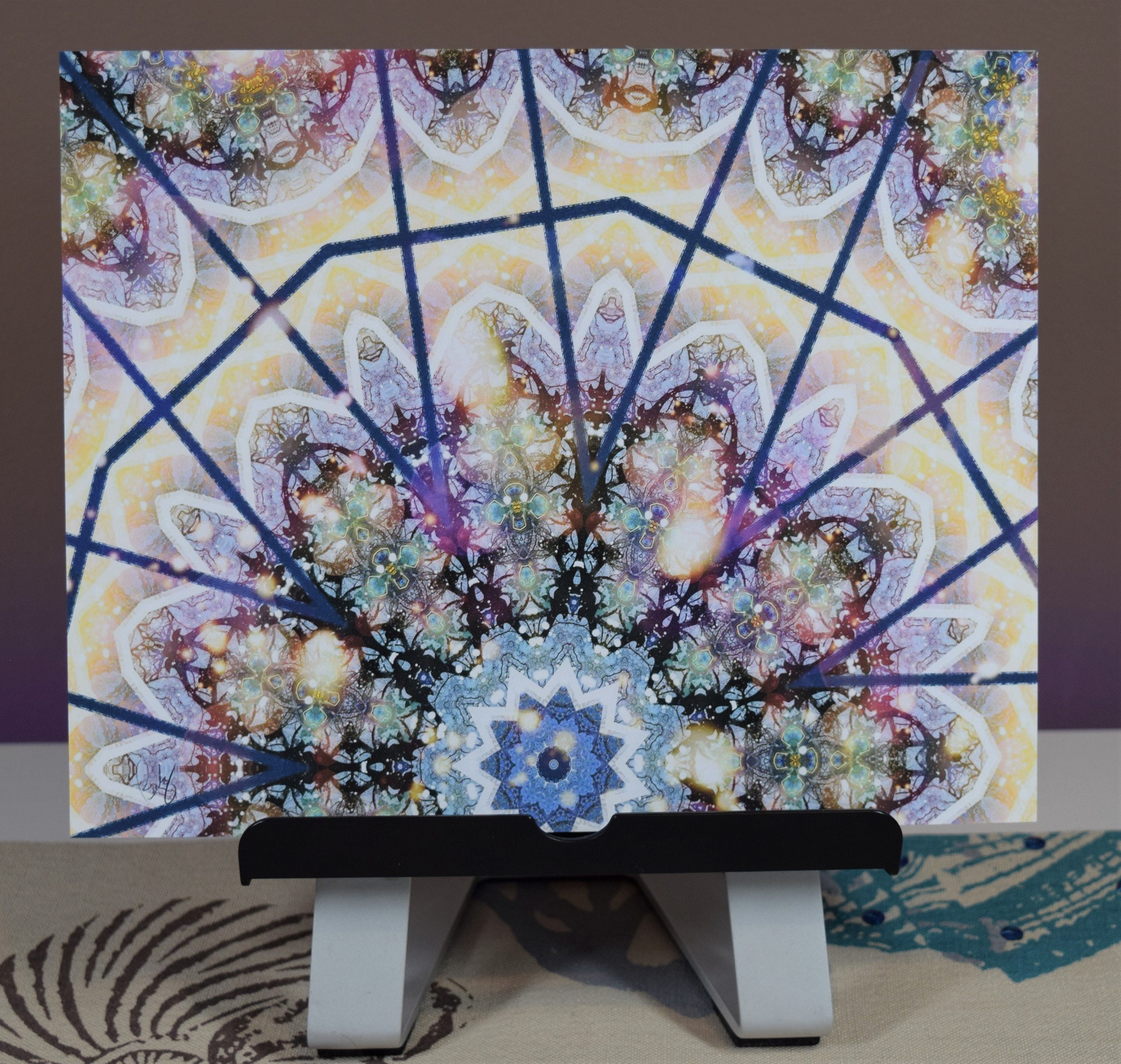 Mandala Inspirational Floral Window Art Print - Etsy UK