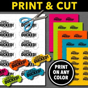 You've Been Ducked Tags. Download Printable JPG and PDF. Includes Svg ...