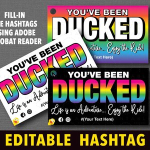 Editable Hashtag Duck Duck Tags for Ducks / Ducking Tags - Etsy