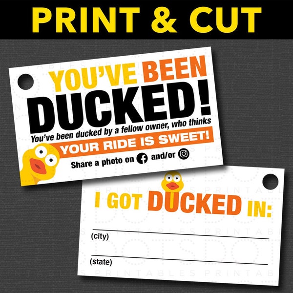 Jeep You've Been Ducked Printable - Etsy