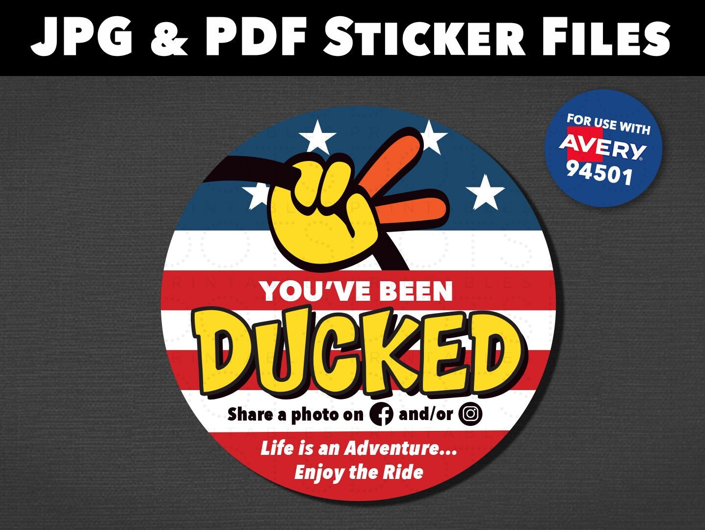 You've Been Ducked Stickers for Ducks (for Use With Avery 94501 - 2x2 ...
