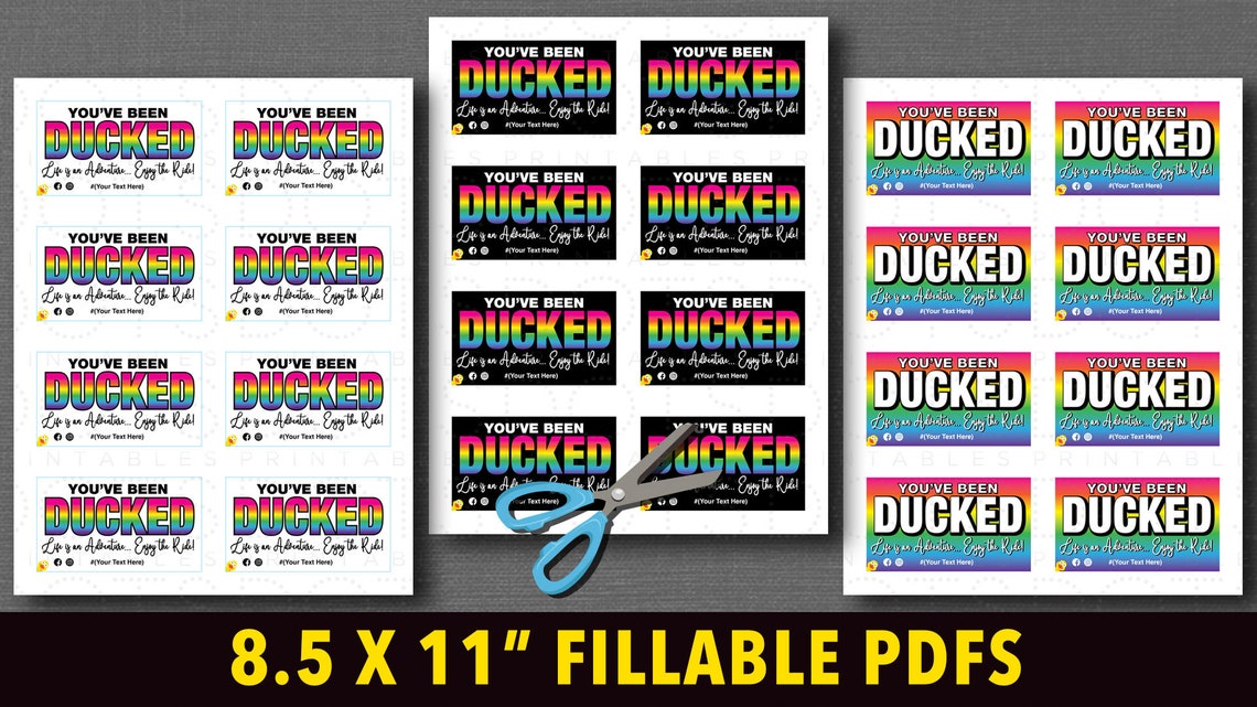 Editable Hashtag Duck Duck Tags for Ducks / Ducking Tags - Etsy