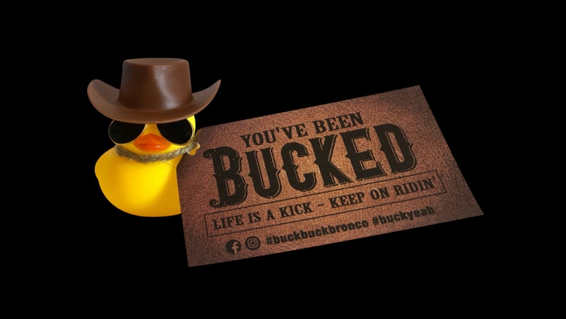 Buck Buck Bronco Tags - You've Been Bucked - 3.5 X 2" (business Card ...
