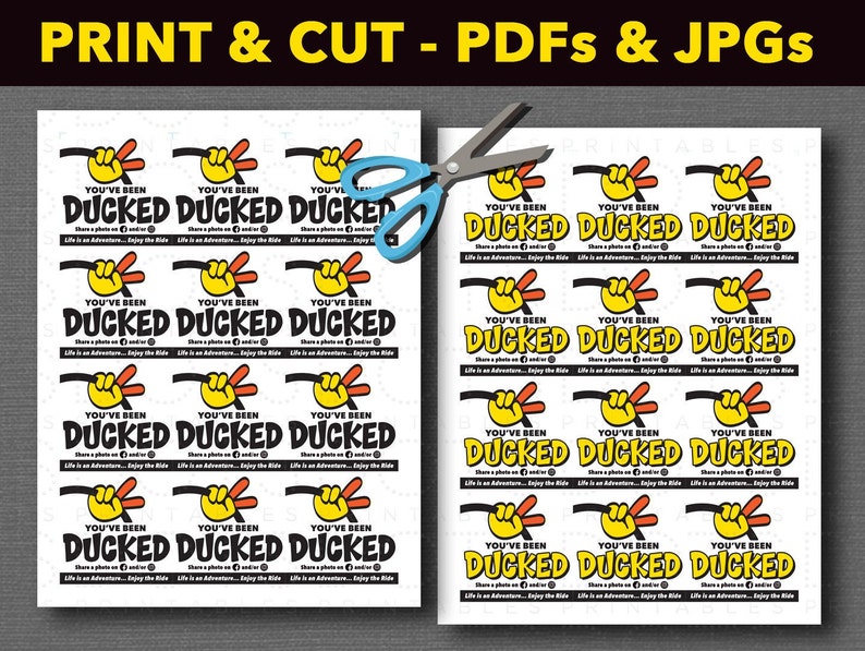 You've Been Ducked Duck Tags / Ducking Tags / Tags for Ducking. Duck ...