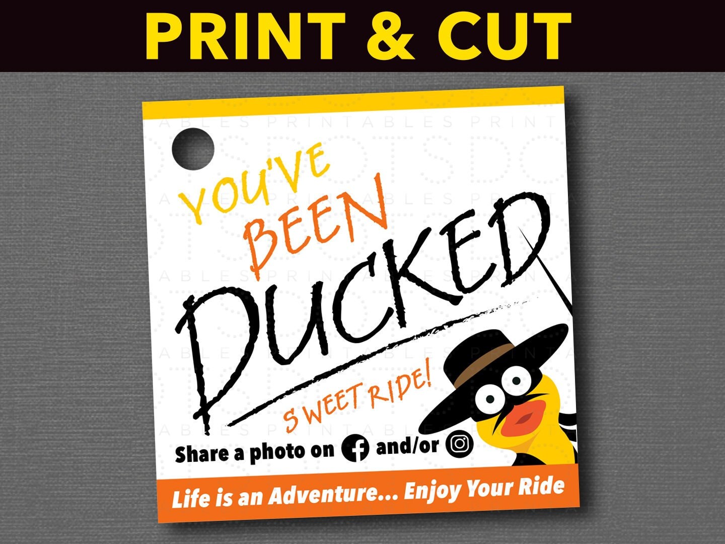 You've Been Ducked Duck Tags - Zorro. Download Printable JPG and PDF ...
