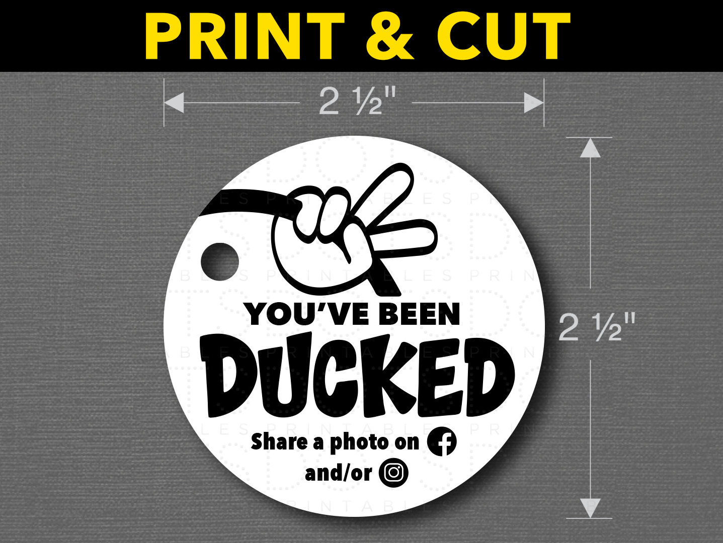 You've Been Ducked Duck Tags - Circle / Round Tags - Peace Sign ...
