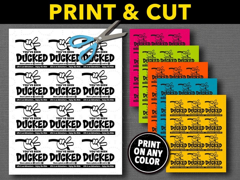 You've Been Ducked Duck Tags / Ducking Tags / Tags for Ducking. Black ...