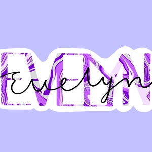 Customizable Name Stickers- Name Decal Sticker- Personalized Name ...