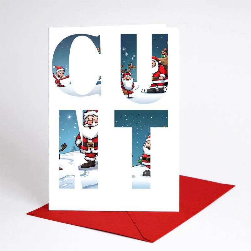 Rude Christmas Card - Etsy UK