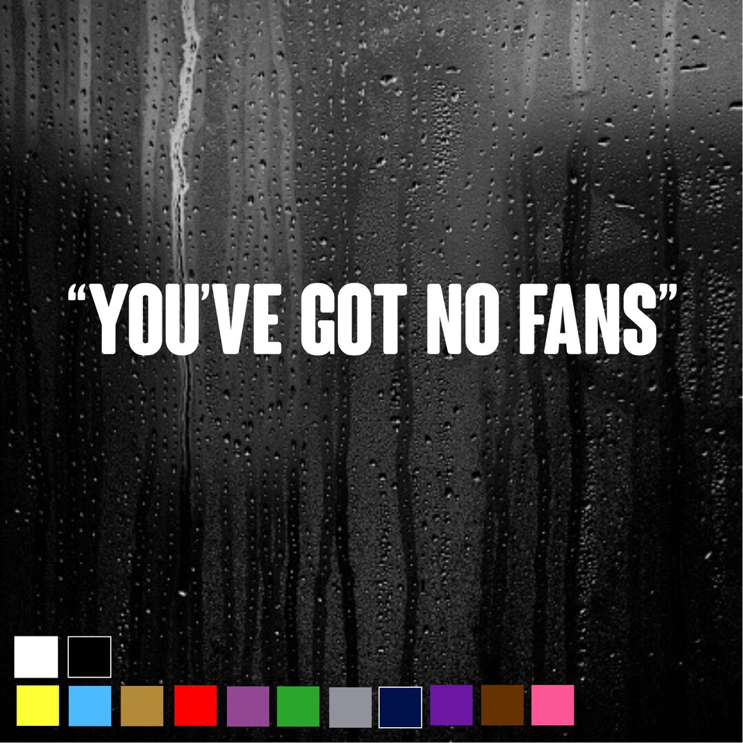 Got No Fans Raider Funny Rude Car Camper 4X4 Bumper Vinyl Decal Sticker ...