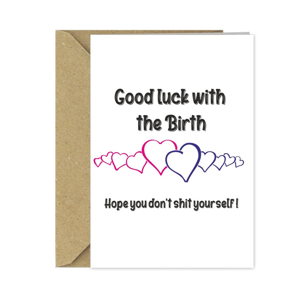 Good Luck With Your Birth New Born Baby Congratulations Boy or Girl ...