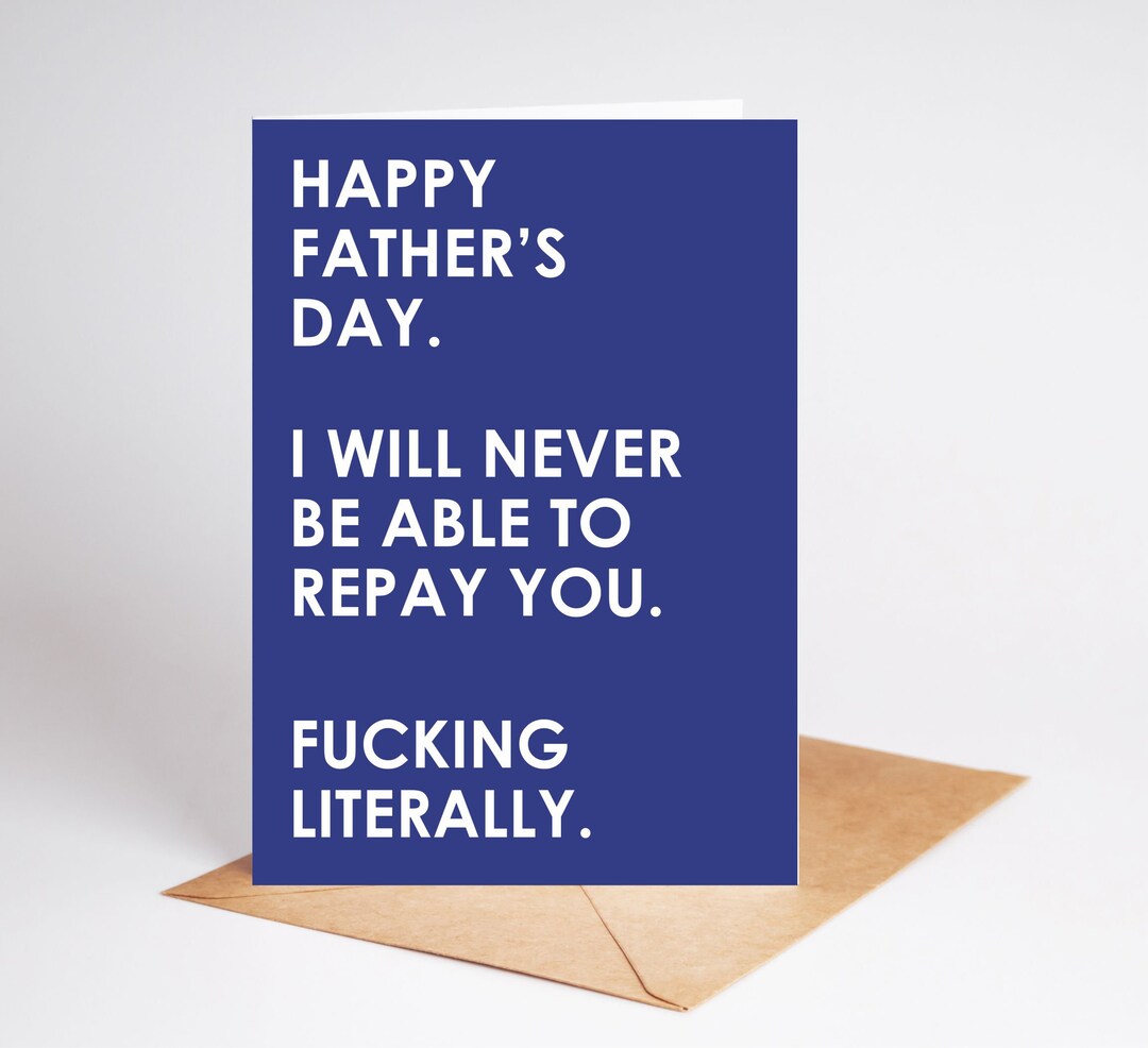 Funny Father's Day Card: Rude Dad Gift - Etsy