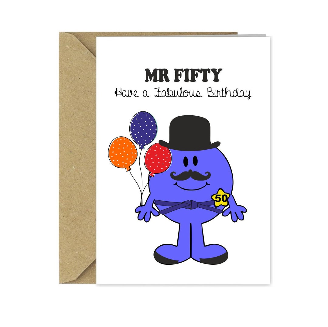 Mr Fifty Funny Cheeky Rude 50th Birthday Card BC295 - Etsy UK