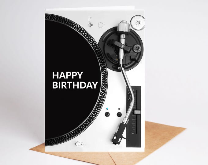 Music Birthday Card, Headphones Birthday Card, Music Themed Birthday ...