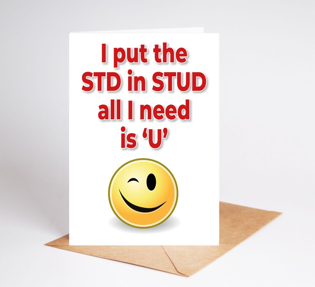 Funny Rude Birthday Valentine Day Card Boyfriend Girlfriend Friend ...