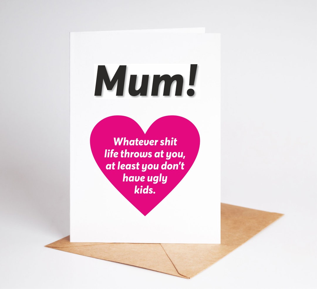 Funny Mothers Day Card Mum Mother Rude Card BC695 - Etsy UK