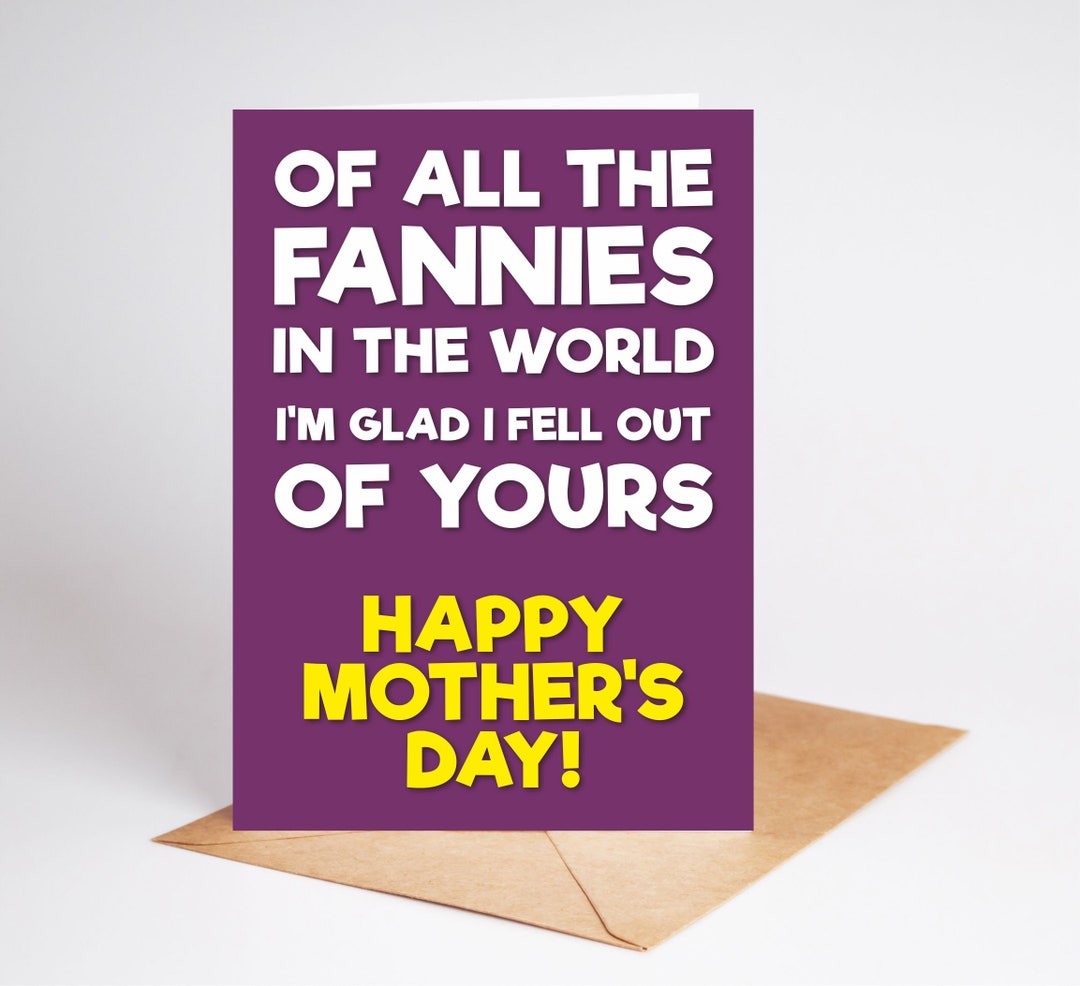 Funny Mothers Day Card Mum Mother Rude Card BC715 - Etsy