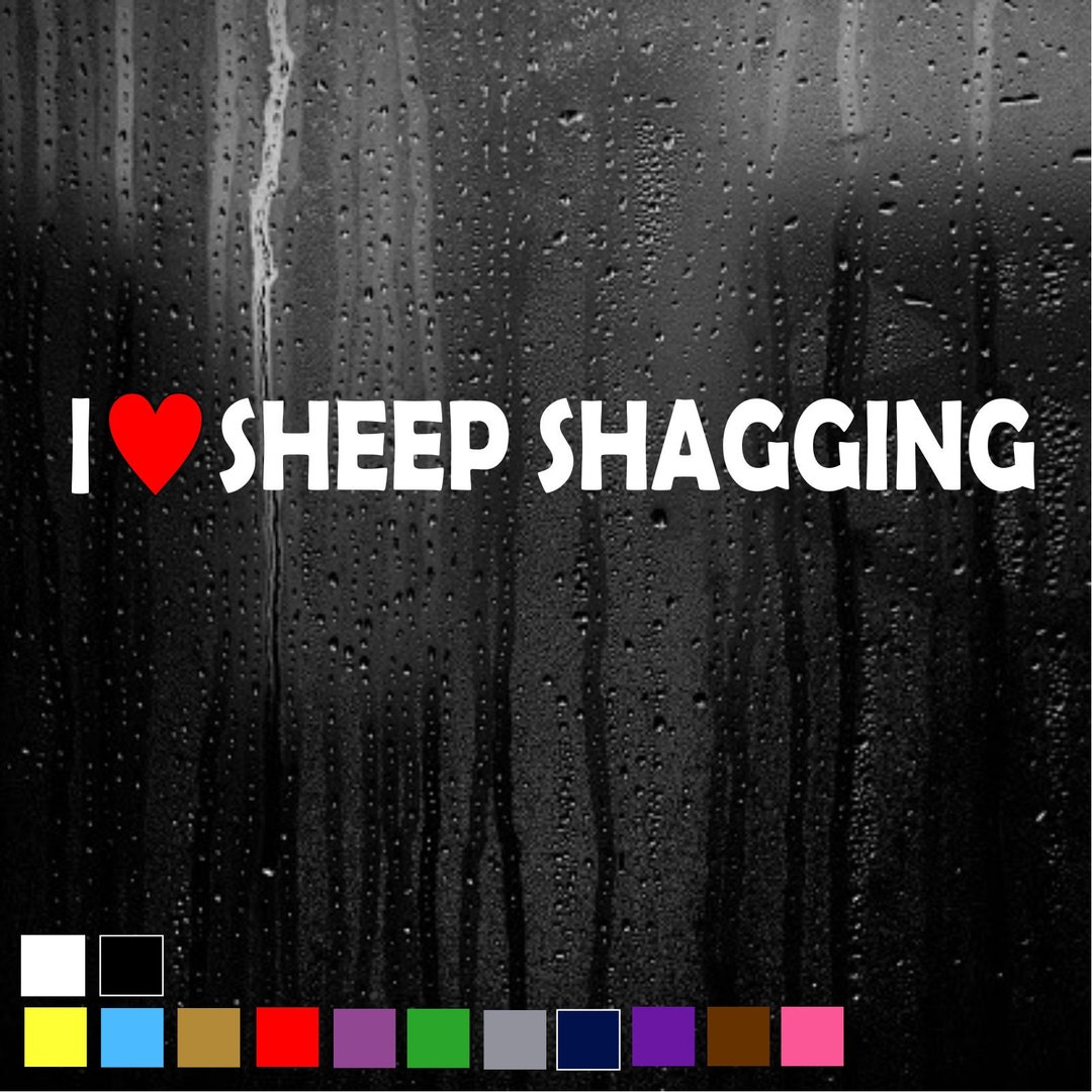 Love Sheep Shagging Funny Rude Car Camper PRANK Bumper Vinyl Decal ...