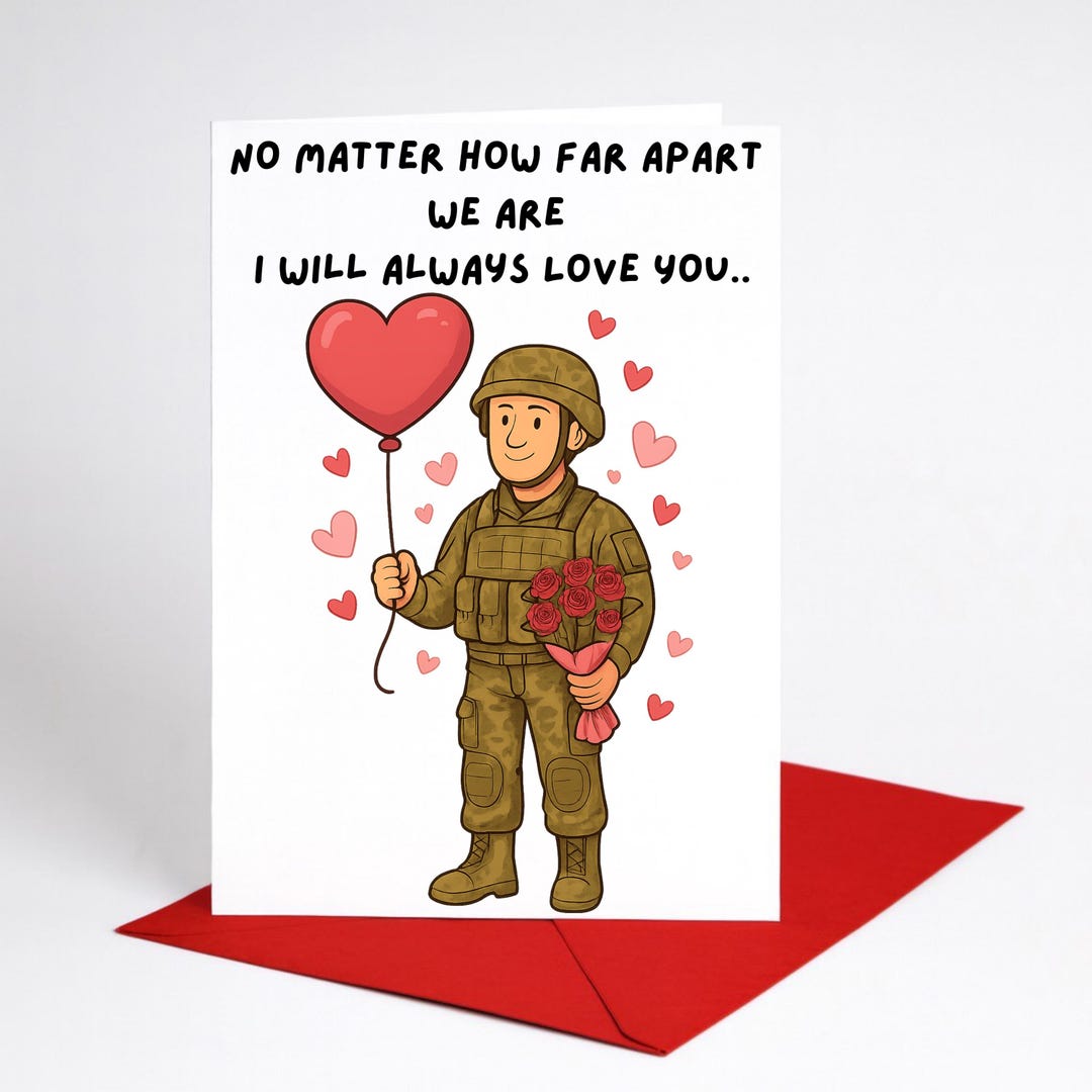 Funny Valentines Day Card Rude Far Apart Military Army Wife Husband ...