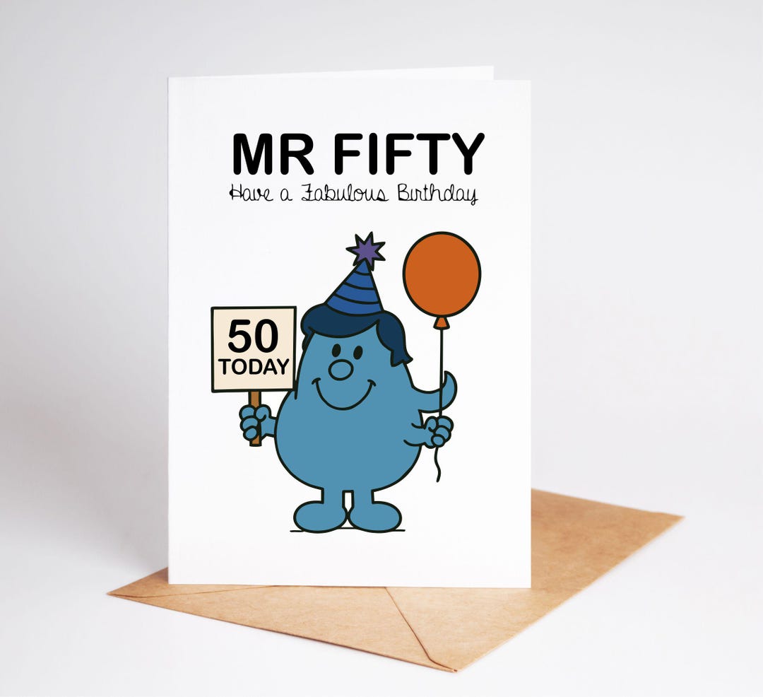 Buy Funny 50th Birthday Card Mr Fifty Cute Card Boyfriend Best Friend ...