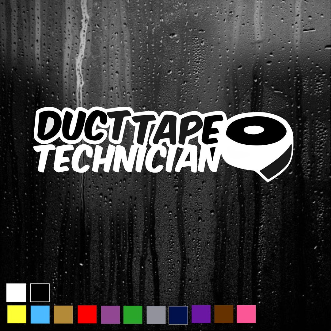 Duct Tape Technician Funny Rude Car Camper Bumper Vinyl Decal Sticker ...