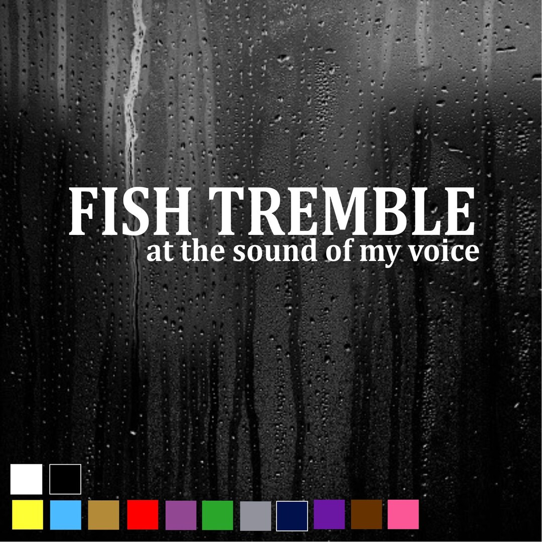 Fish Tremble Sound of Funny Rude Car Camper Bumper Vinyl Decal Sticker ...