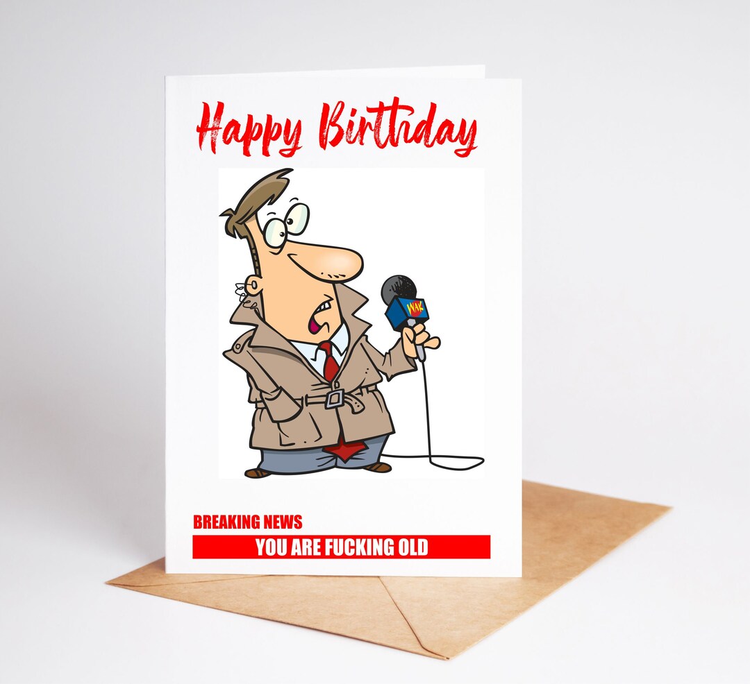 Funny Birthday Card Old Age Rude 60th Birthday Card BC191 - Etsy