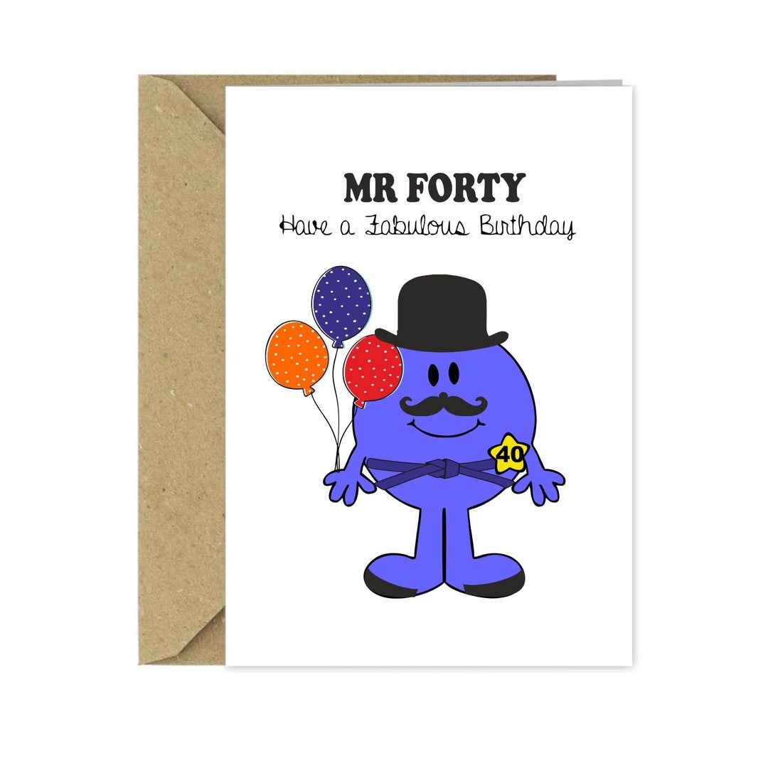 Mr Forty Funny Cheeky Rude 40th Birthday Card BC294 - Etsy